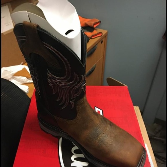Justin Boots | Shoes | Justin Square Toe Safety Boot | Poshmark